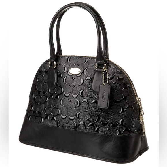 Coach | Bags | Coach Embossed Leather Satchel | Poshmark